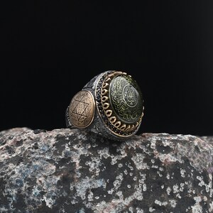 Solomon's Seal Ring, Handmade 925 Sterling Silver Ring, İslamic Ring ...