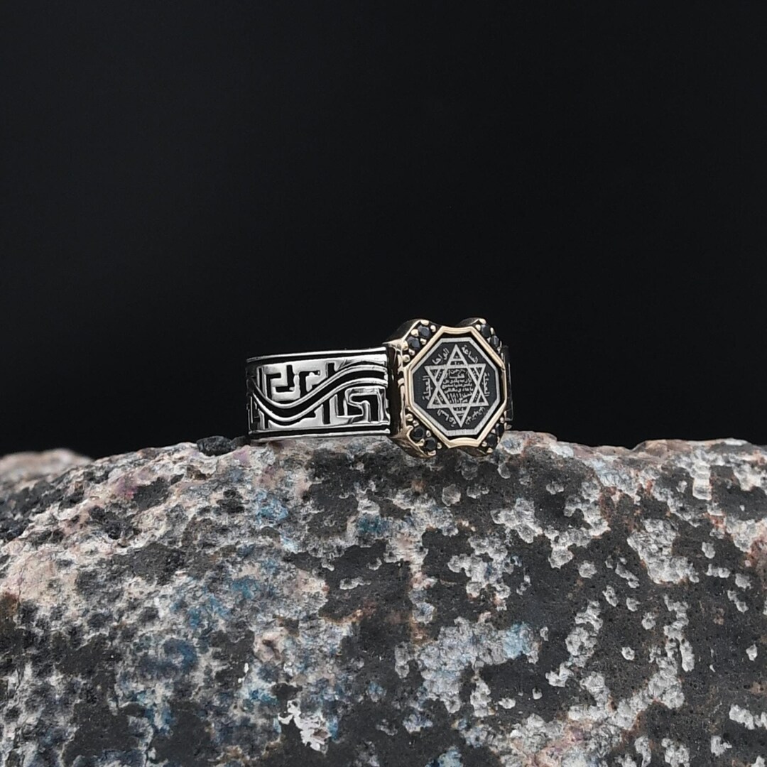 Solomon's Seal Silverring, 925 Sterling Silver Ring, Symbol of Wisdom ...