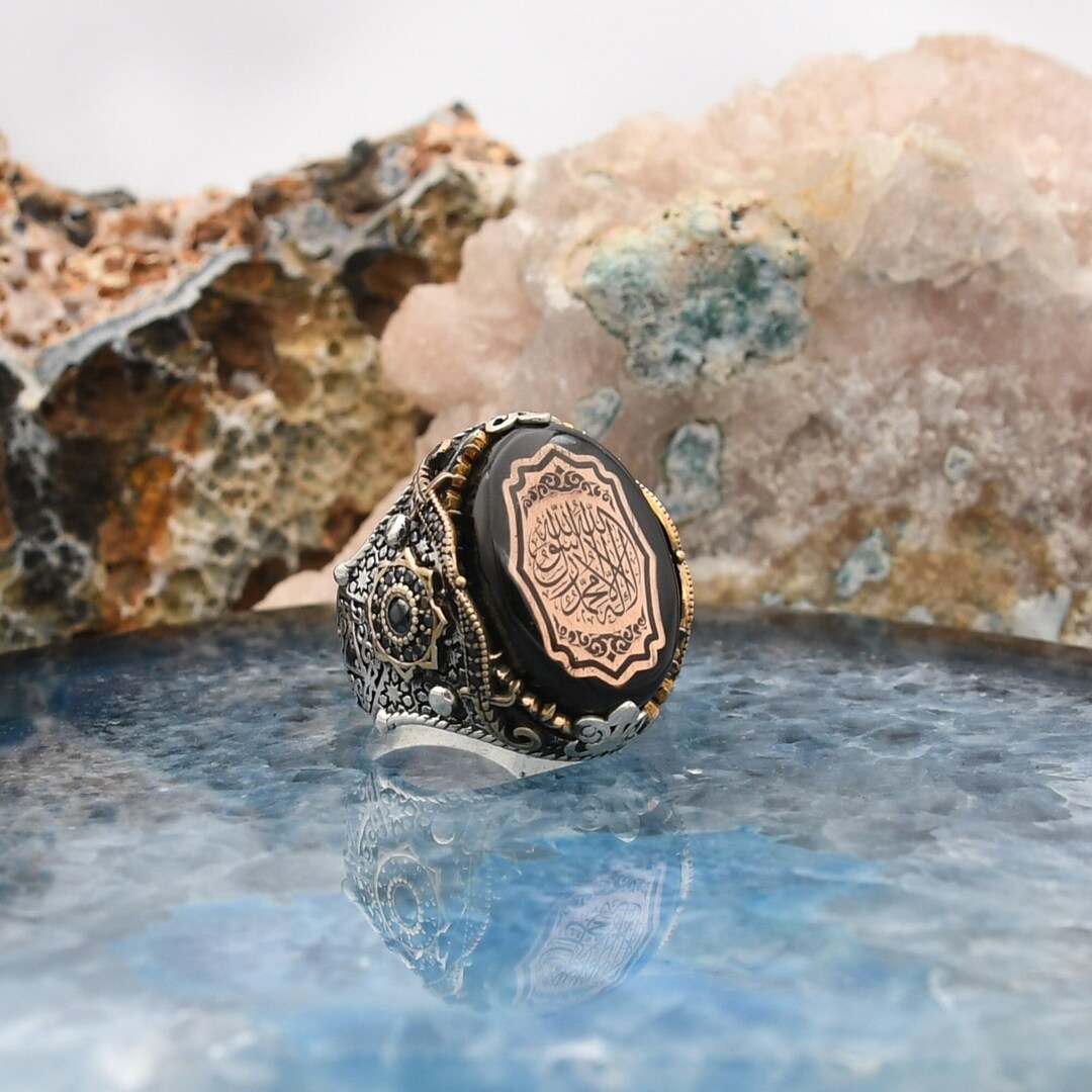 Seal of Prophet Muhammad Silver Ring, Turkish Ring, Gift for Men ...