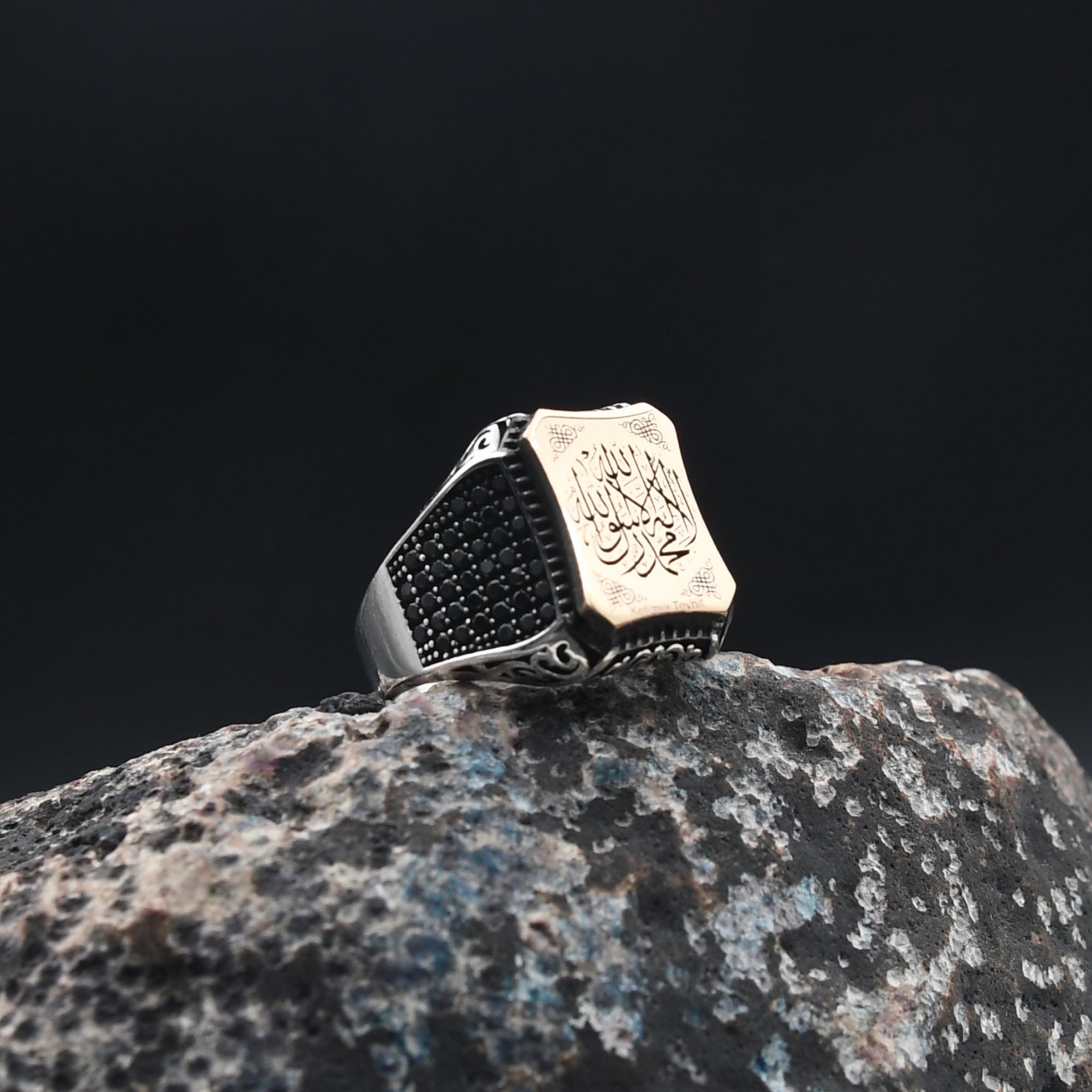 Islamic Silver Ring,925 Sterling Silver Ring,men Engraved Ring,kalima ...