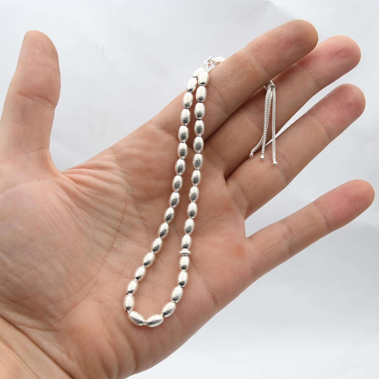 925 Sterling Silver Tasbih, Turkish 925 Sterling Silver Rosary, Tasbih ...