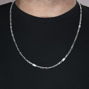 925 Sterling Silver 4 MM Chain Necklace, Handmade Chain, Birthday Gift ...