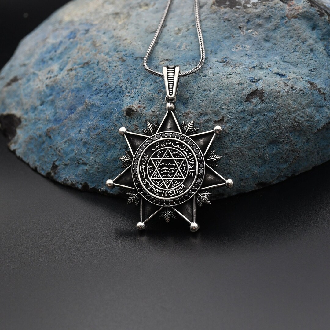 Star of Solomon Charm With Chain, Star of David, Best Gift, King ...