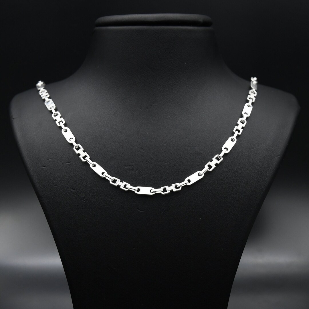 925 Sterling Silver 4 MM Chain Necklace, Handmade Chain, Birthday Gift ...