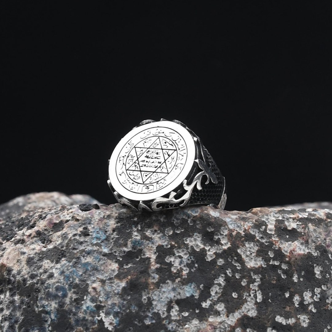 Solomon's Seal Silver, Ring 925 Sterling Silver Ring, Symbol of Wisdom ...