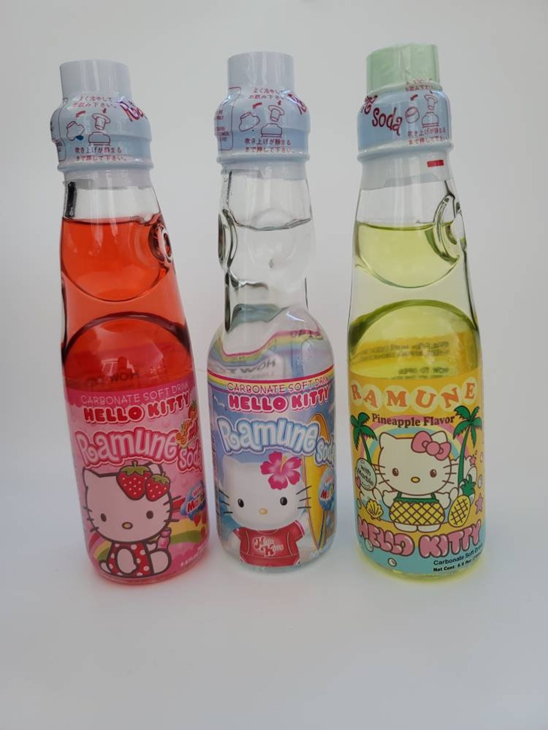 Ramune Hello Kitty Soda Gift Set -- Complete Set of 3 Flavors - Etsy
