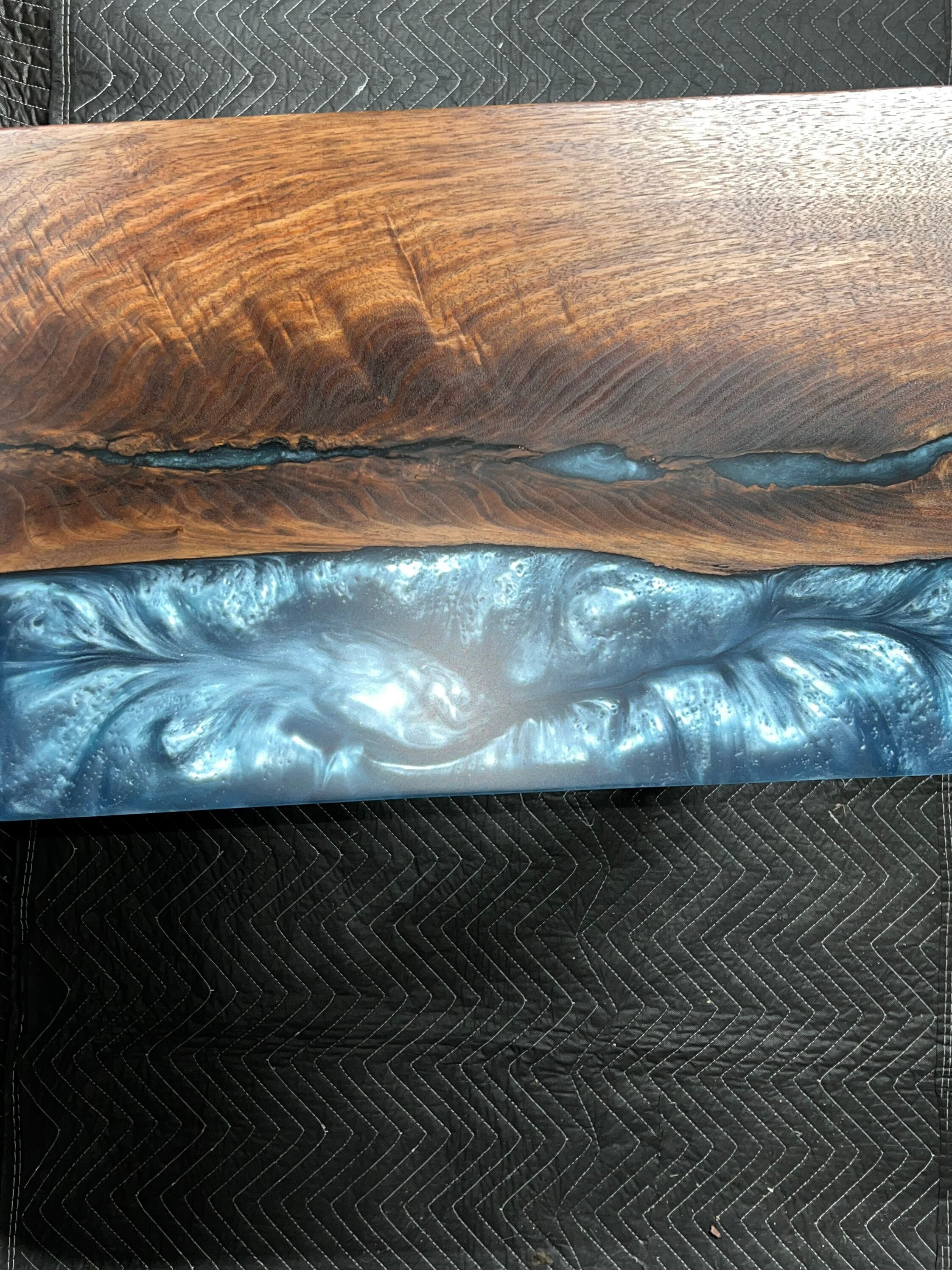 Walnut and Epoxy End Table - Etsy