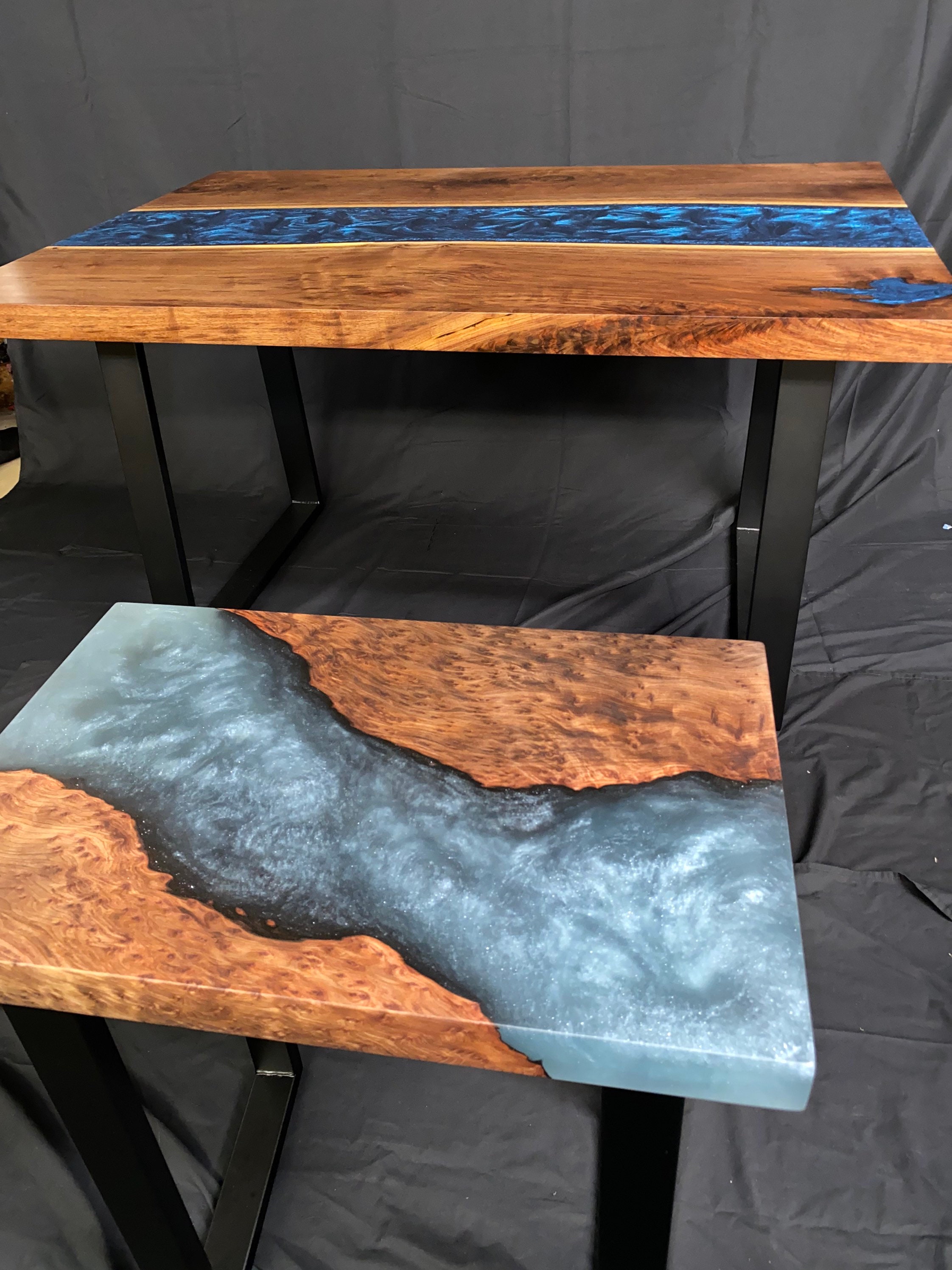 Redwood Epoxy Side/end Table - Etsy Canada