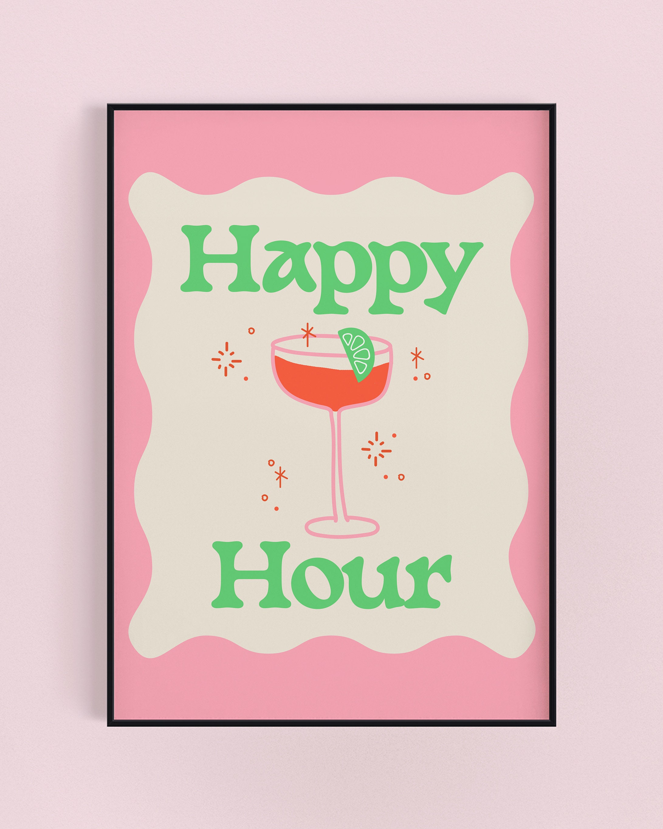 Happy Hour Poster & Print | Etsy