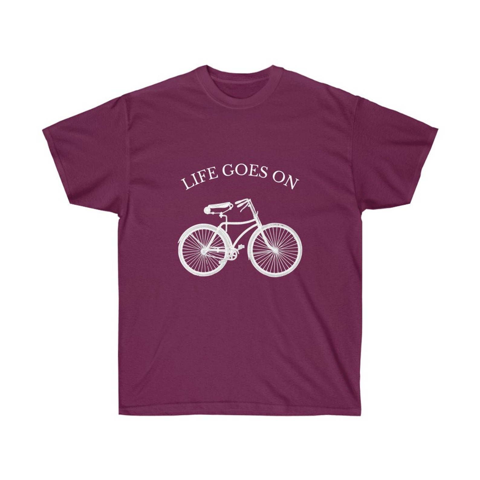 Life Goes on Bicycle Unisex T Shirt, Bike Ride, Cycling, RM, Kpop, Army ...