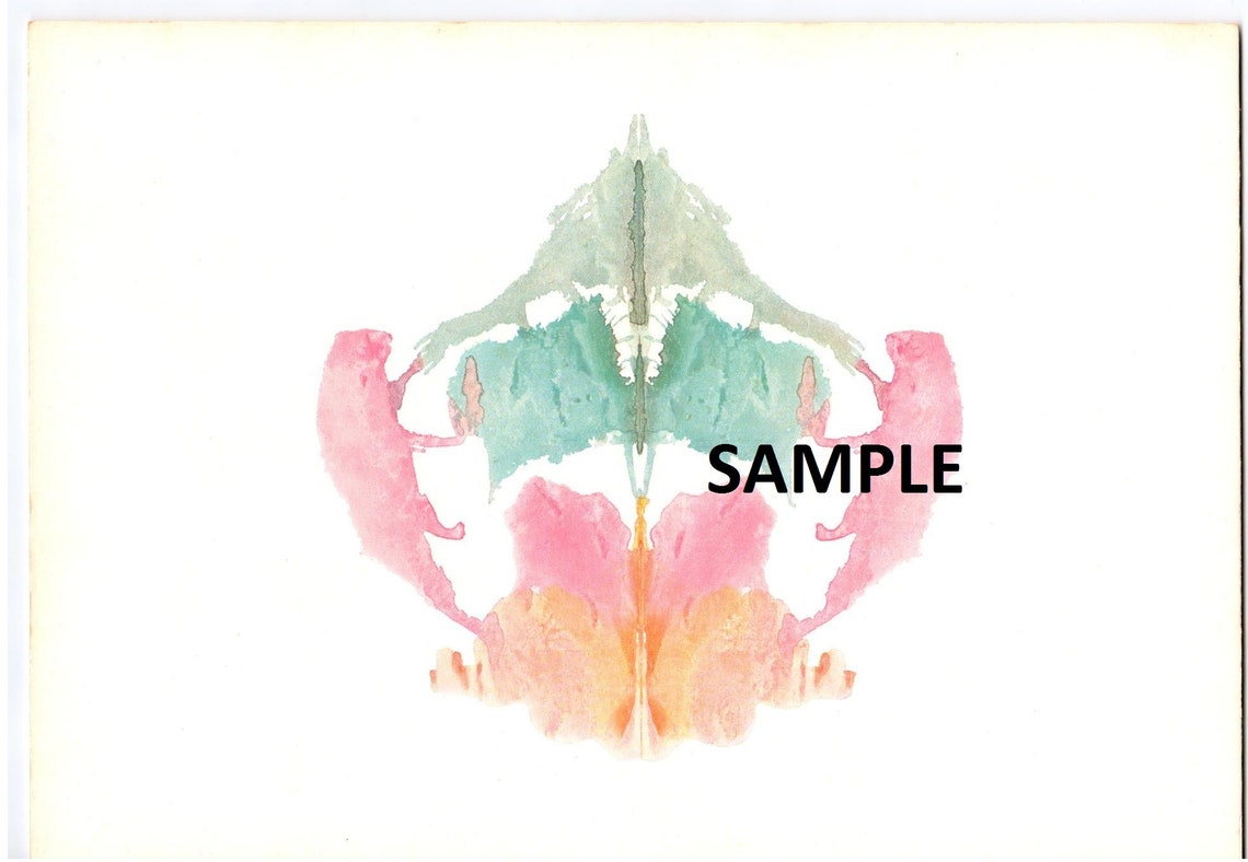 Herman Rorschach Tafeln Plates 1948 Ink Blot Set 10 Plates A Cond PLATE ...