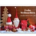 German Christmas Card - Frohe Weihnachten (santa Surrounded by Gifts ...