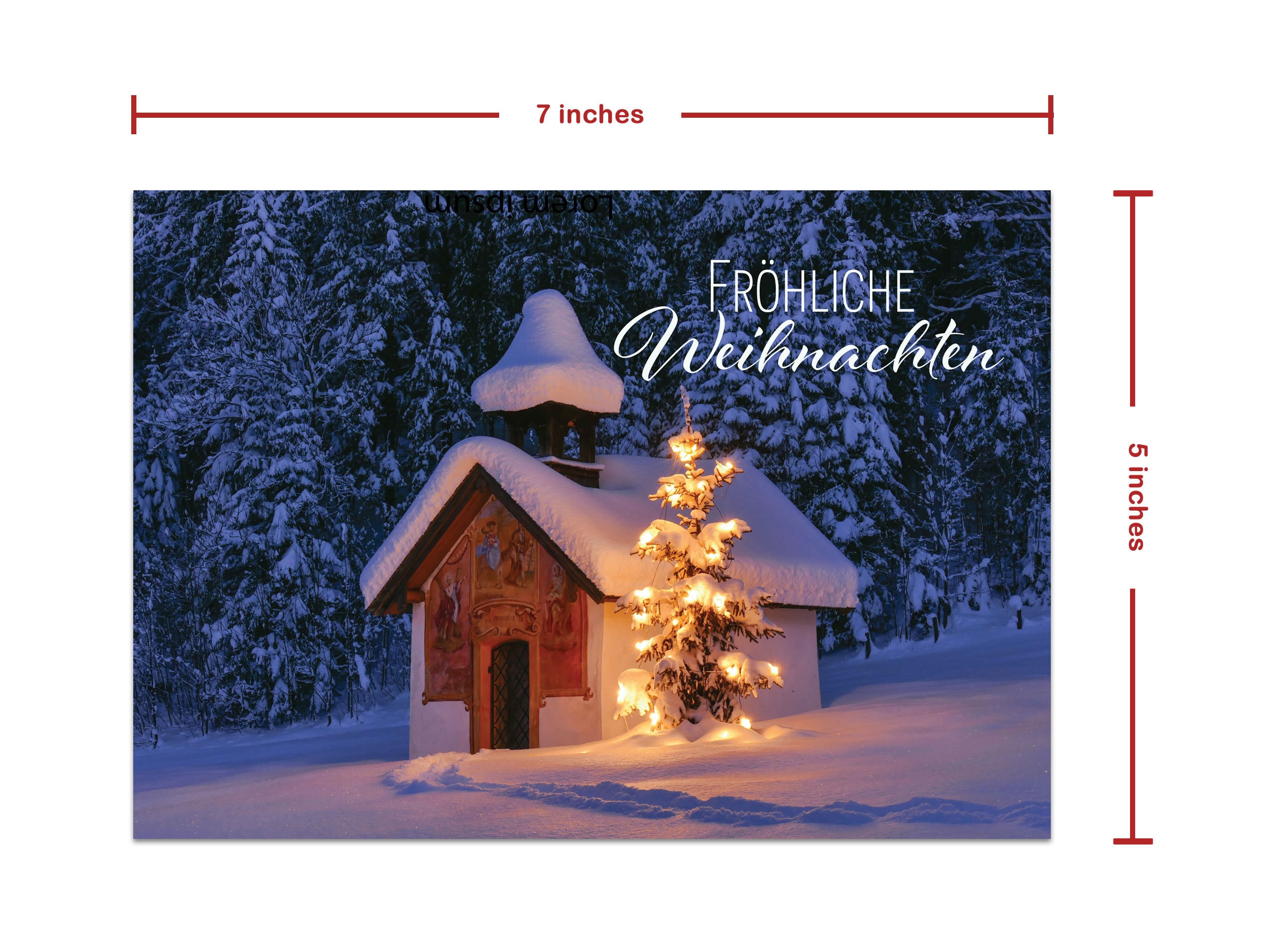 German Christmas Card - Fröhliche Weihnachten (snow-covered Forest ...