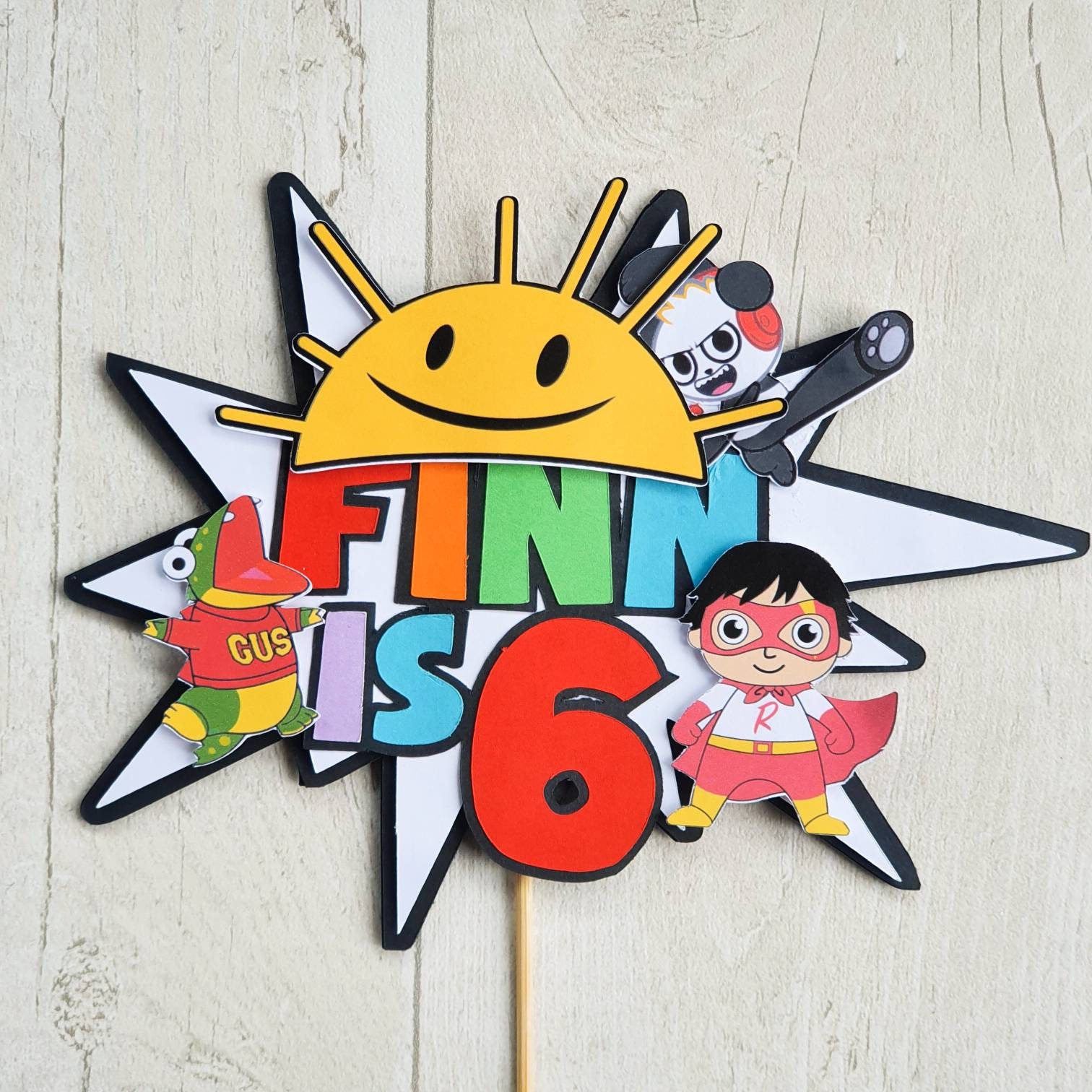 RYANS WORLD TOPPER Handmade Ryan's World Themed Cake Topper - Etsy