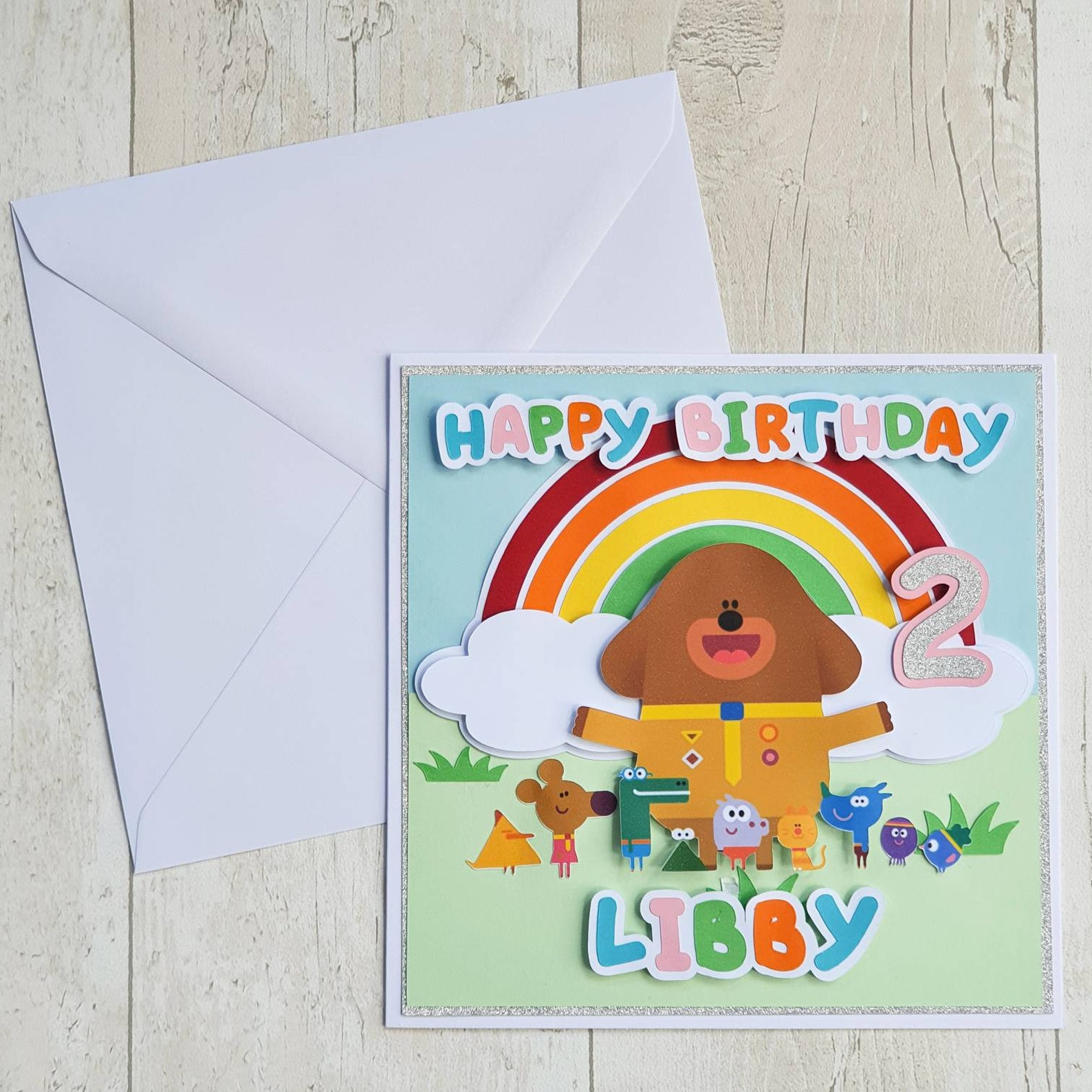 HEY DUGGEE CARD Handmade Hey Duggee Themed Birthday Card Personalised ...