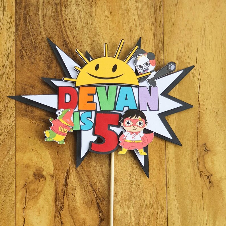 RYANS WORLD TOPPER Handmade Ryan's World Themed Cake - Etsy