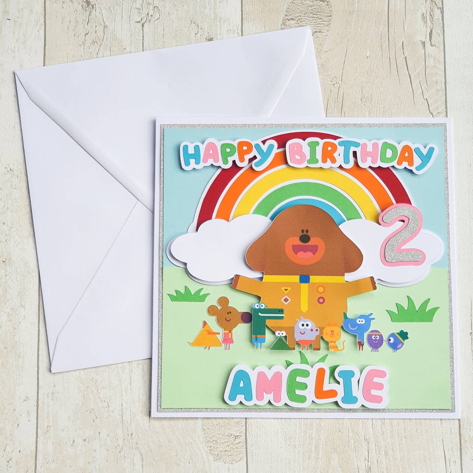 HEY DUGGEE CARD Handmade Hey Duggee Themed Birthday Card Personalised ...