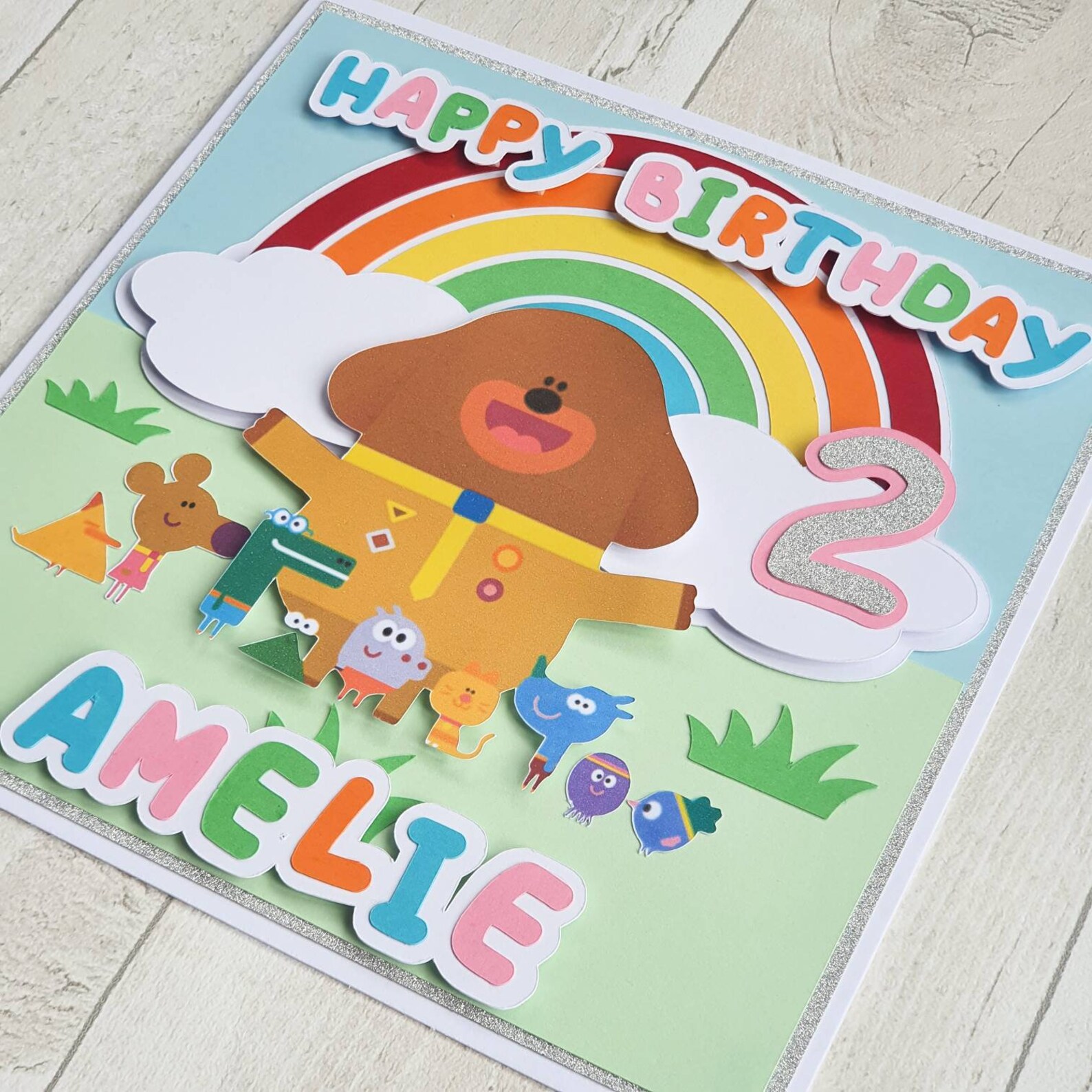 HEY DUGGEE CARD Handmade Hey Duggee Themed Birthday Card Personalised ...