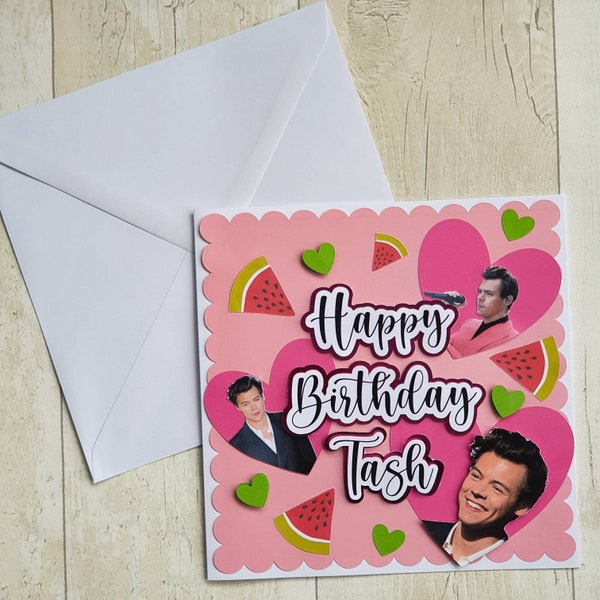 Harry Styles Personalized Birthday Cards - Etsy