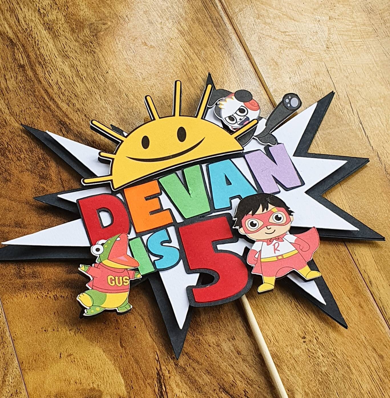 RYANS WORLD TOPPER Handmade Ryan's World Themed Cake Topper - Etsy