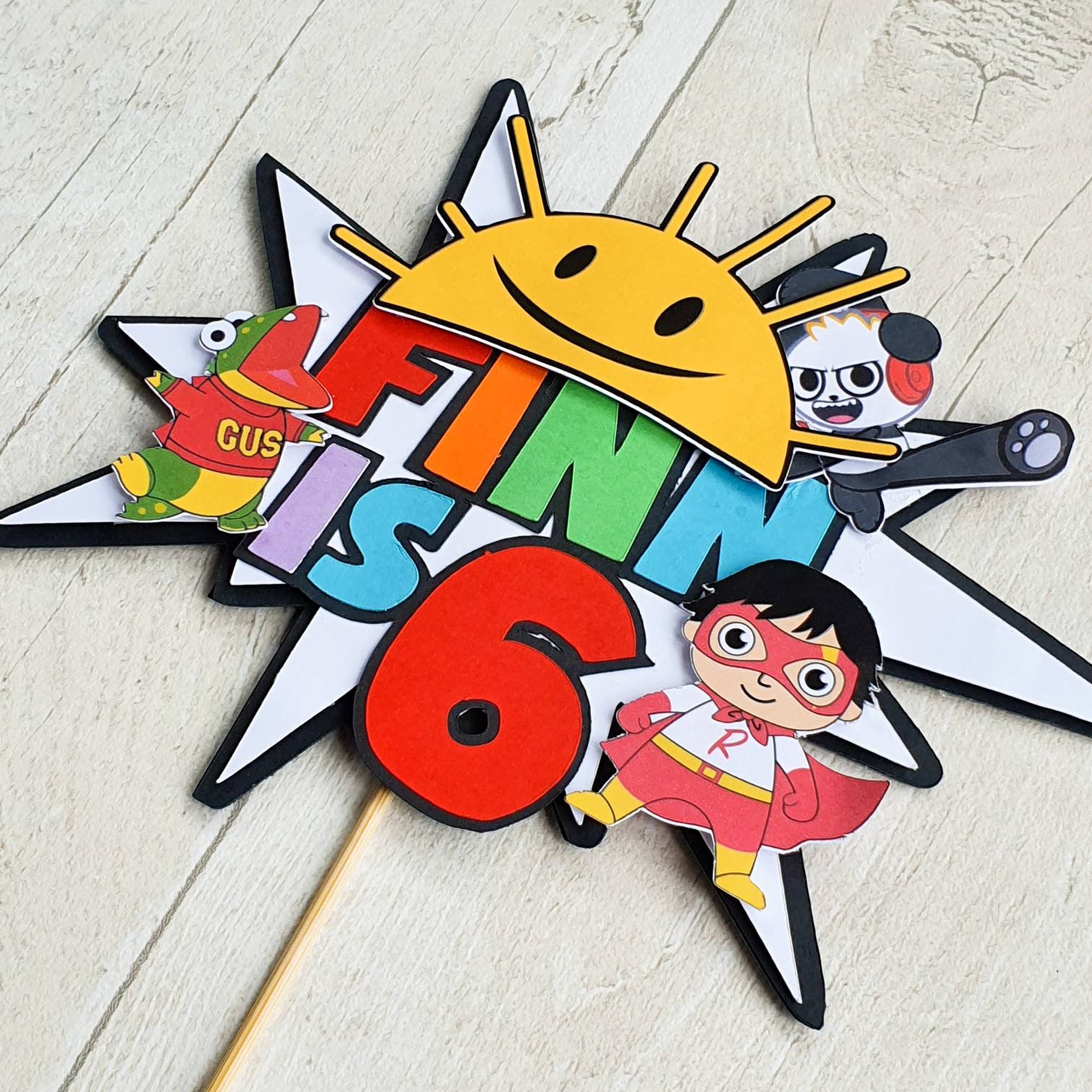 RYANS WORLD TOPPER Handmade Ryan's World Themed Cake Topper - Etsy