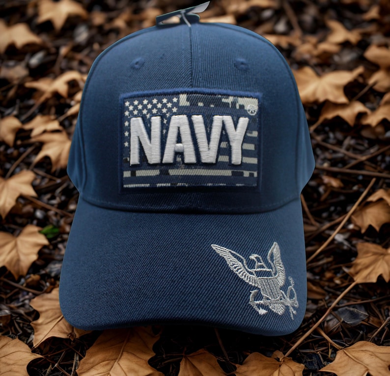 U.S Navy Hat. USN Logo Baseball Cap. Blue Navy Veteran Hat. Veteran ...