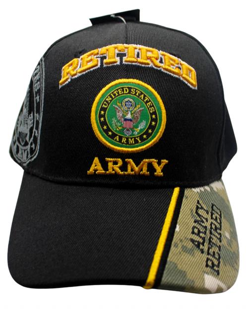 U.S. Army Retired Hat. Veteran Military Cap. Adjustable Embroidered ...