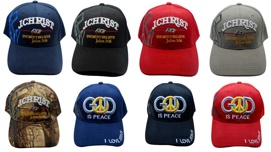 Christian Baseball Cap. Jesus Christ John 3:16 or God is Peace Hat ...