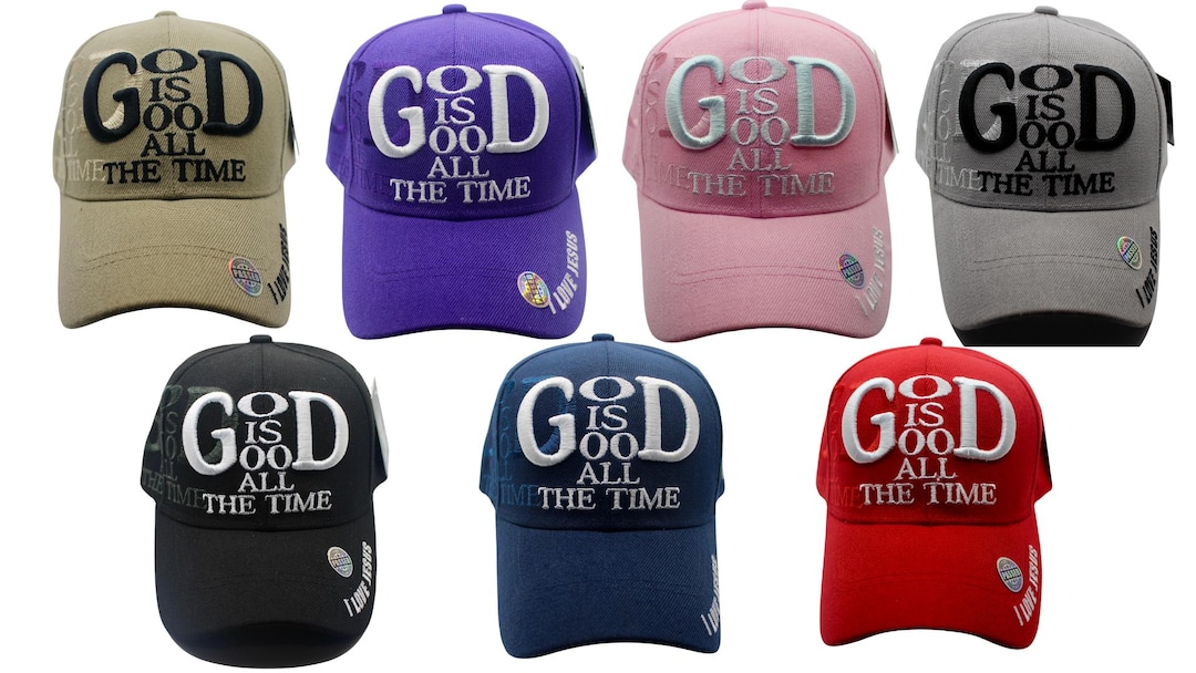 God is Good All the Time Hat. Christian Trucker Cap. Jesus Embroidered ...