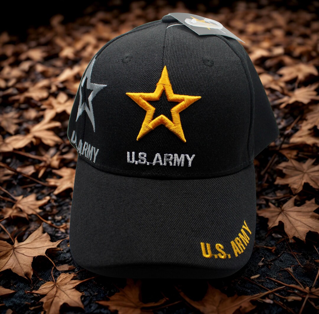 U.S. Army Hat. Veteran Military Cap. Adjustable Embroidered Army Star ...