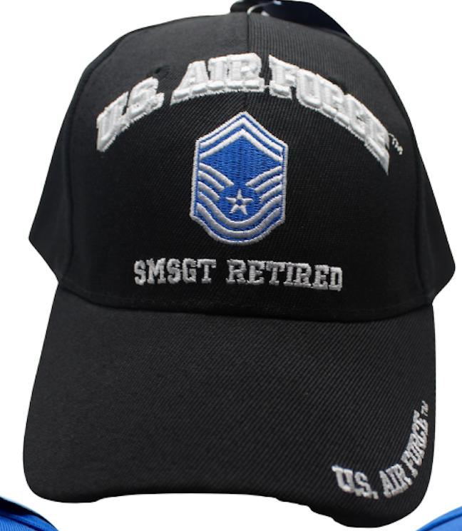 U.S. Air Force Retired Hat. Veteran USAF Baseball Cap. Msgt, SMSGT ...