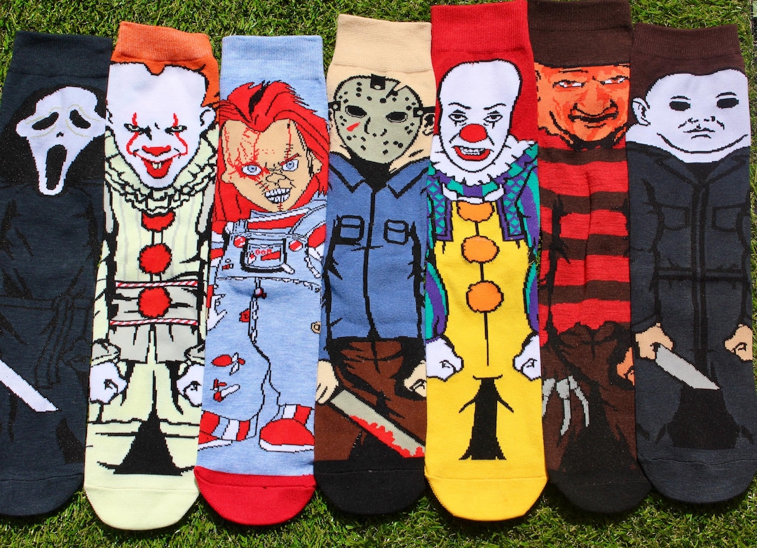 Horror Socks. Cute Halloween 3D Socks. Ghostface Socks. Chucky Socks. IT Socks. Christmas Gift ...