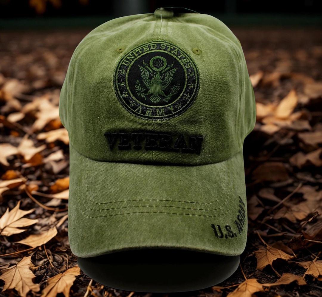 U.s.army Hat. US Army Green Cap. Adjustable Embroidered Veteran U.S ...