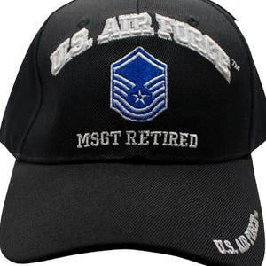 U.S. Air Force Retired Hat. Veteran USAF Baseball Cap. Msgt, SMSGT ...