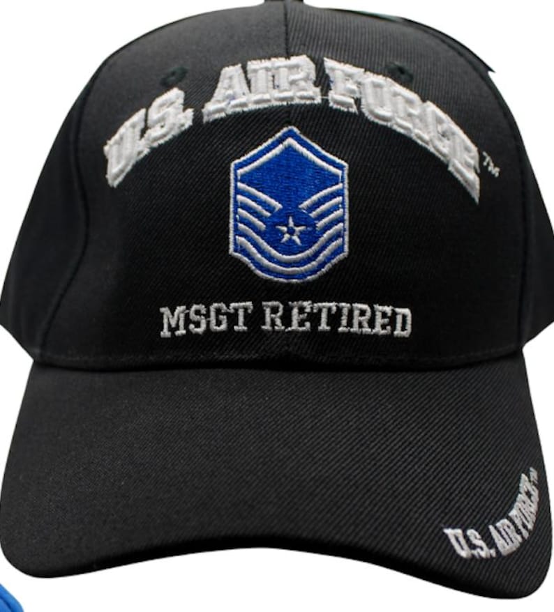 U.S. Air Force Retired Hat. Veteran USAF Baseball Cap. Msgt, SMSGT ...