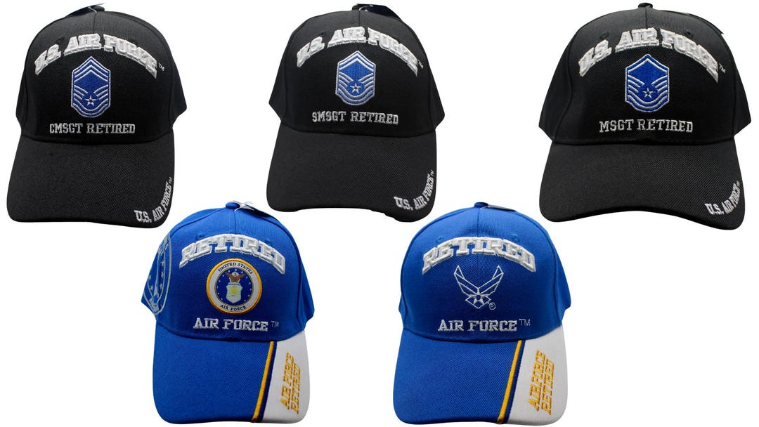 U.S. Air Force Retired Hat. Veteran USAF Baseball Cap. Msgt, SMSGT ...