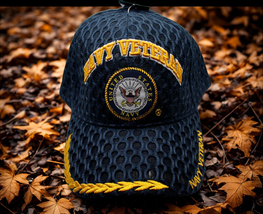 U.S Navy Veteran Hat. USN Logo Baseball Cap. Navy Veteran Hat. Veteran ...