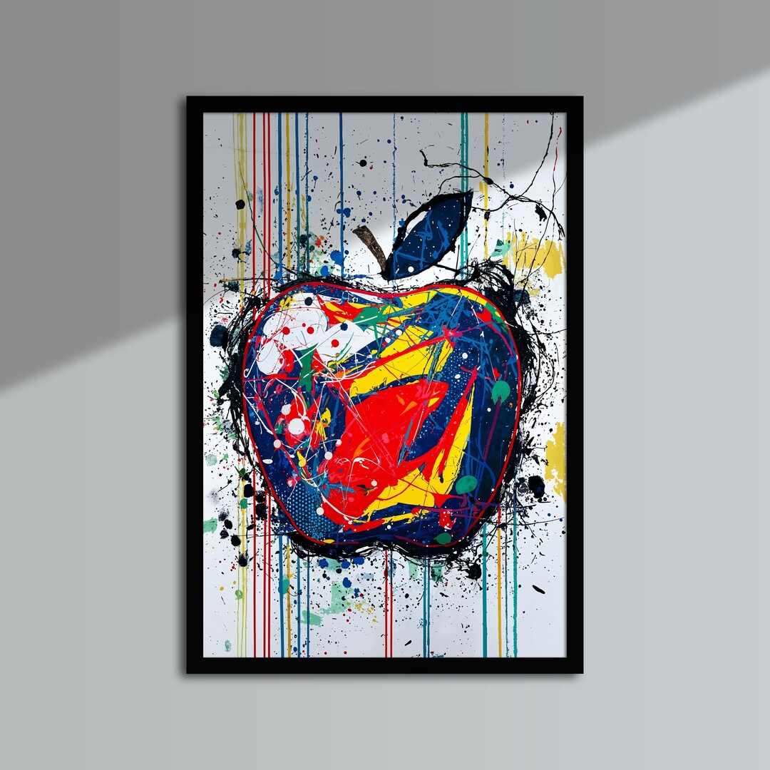Printable Kitchen Poster Apple Dining Room Kitchen Wall Art Decor ...