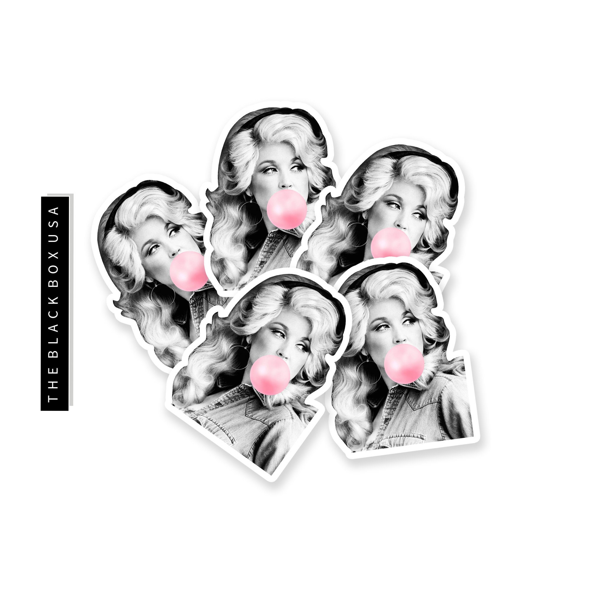 Dolly Black and White With Bubble Gum Vinyl Stickers I Dolly I Birthday ...