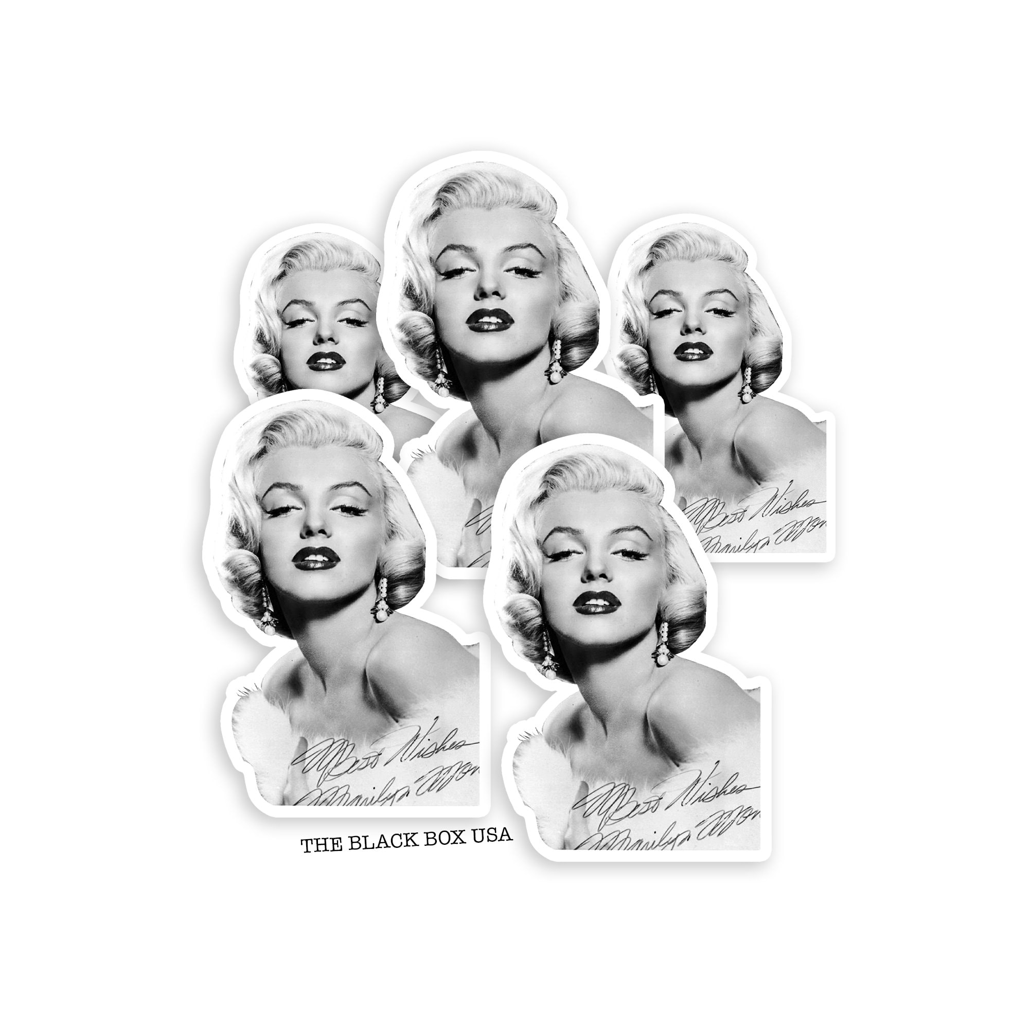 Merilyn Monroe With Signature Vinyl Stickers I Merilyn Monroe - Etsy