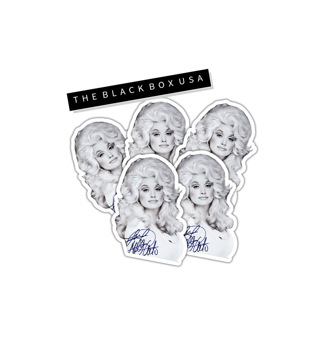 Dolly With Signature Black and White Vinyl Stickers I Dolly Birthday ...
