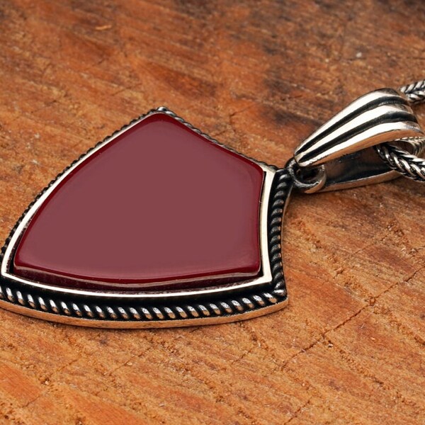 Red Agate Necklace - Etsy