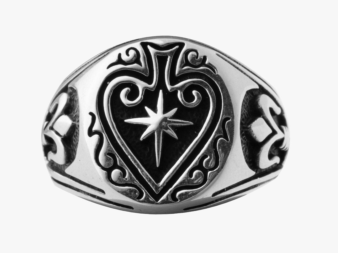 Ace of Spades Ring Silver / Lucky Spades Ring / Poker Ring / | Etsy