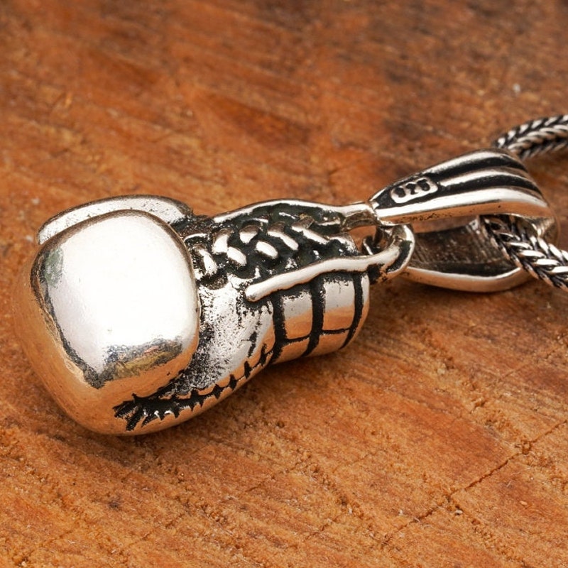 Silver Boxing Glove Pendant - Etsy
