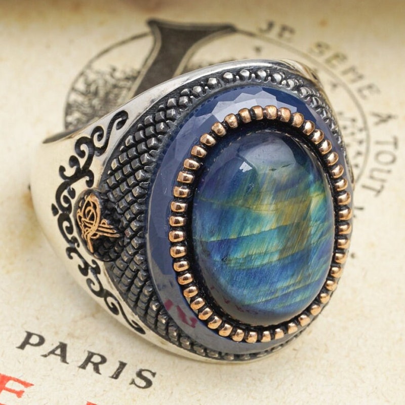 Tiger Eye Ring Men - Etsy