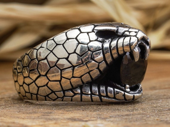Silver Snake Head Ring / Handmade Angry Snake Ring / Silver - Etsy
