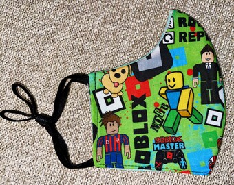 Roblox Face Mask. Gaming Face Mask. Little Kids Adjustable - Etsy
