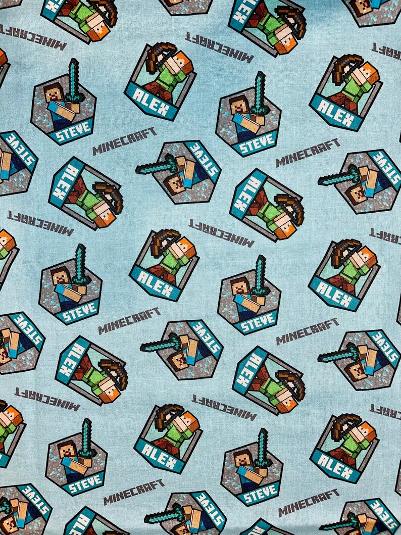 Minecraft Alex and Steve Face Mask - Etsy