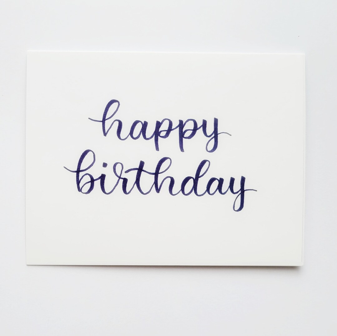 3 Pack Happy Birthday Calligraphy Card - Etsy
