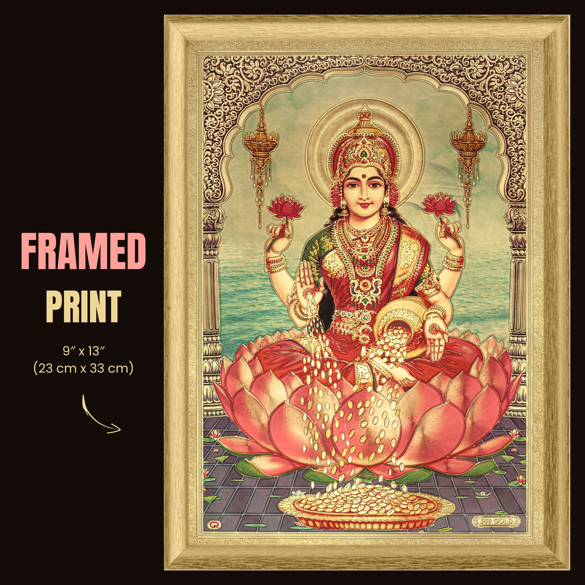 Lakshmi Print - Framed in a Golden Frame or Unframed - Etsy
